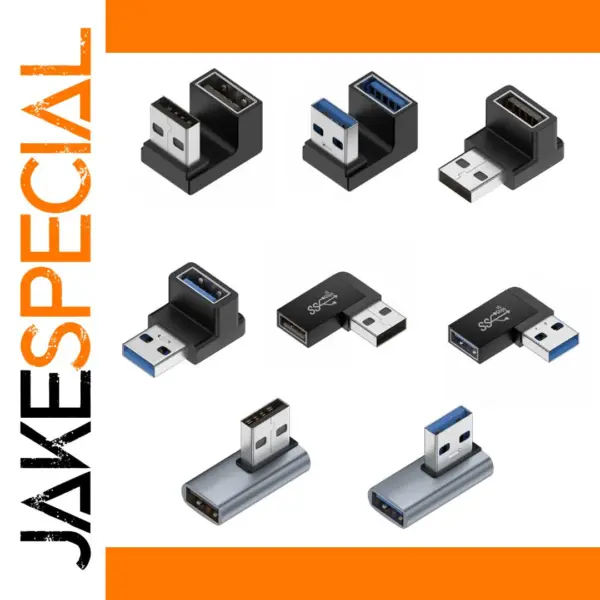 USB 3.0 Right Angle Male to Female Adapter | JakeSpecial