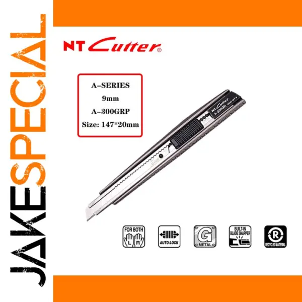 NT Cutter A-300GRP Utility Knife Aluminum Grip | JakeSpecial