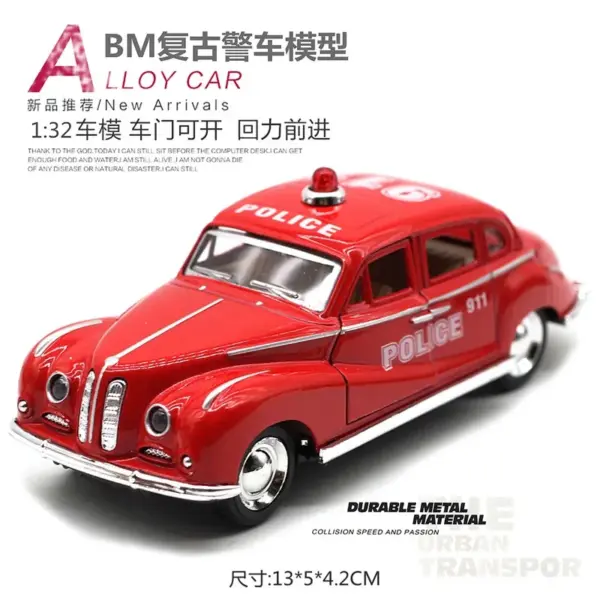 Vintage Police Model Car Set 1:32 Scale | JakeSpecial